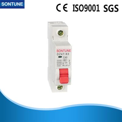 China DZ47-63 Single Pole MCB Miniature Circuit Breaker 63A Din Rail 230V for sale