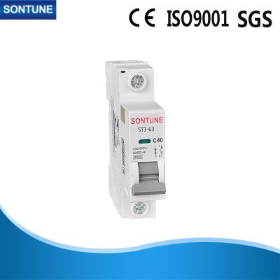 China 1P Type B MCB Circuit Breaker 6kA Din Rail Household IEC60898 Standard for sale