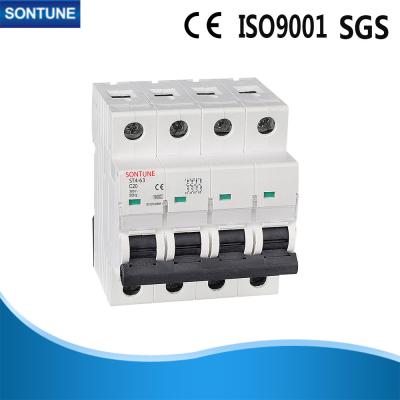 China Type C MCB Miniature Circuit Breaker 4P 230V High Breaking Capacity for sale