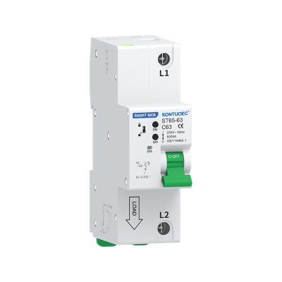 China Sontuoec WiFi RS485 IoT Intelligent MCB RCBO Circuit Breaker 63A for sale