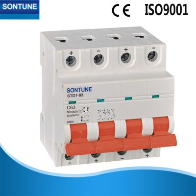 China Long Life Type C MCB Miniature Circuit Breaker 4P 230V High Breaking Capacity 6kA for sale