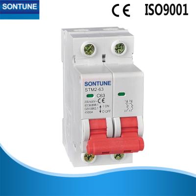 China 6ka Safety Miniature Circuit Breaker 2p 6A-63A MCB CE Semko IEC60898 for sale