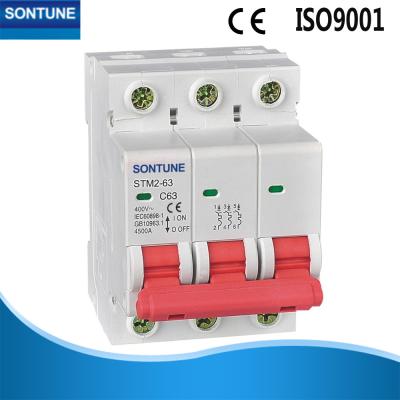 China STM2-63 3P MCB Circuit Breaker 63A Double Wiring Industrial Miniature for sale