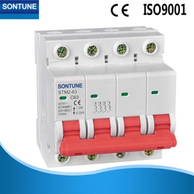China Safety Miniature MCB Circuit Breaker 4p 6A - 63A MCB With High Durability for sale