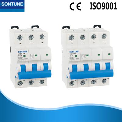 China 1000V DC MCB 10kA 4P Mini Circuit Breaker for Solar PV Systems for sale