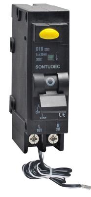 China 10kA Insert Type RCBO Circuit Breaker 1P+N Single Phase IEC61009 40A Black for sale