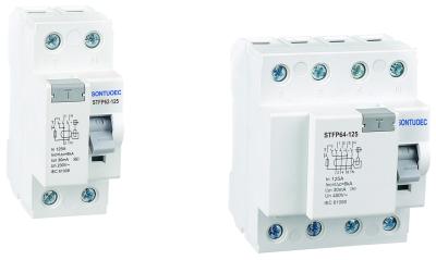 China Gray 2 Pole RCCB Circuit Breaker 50Hz 300mA Light Weight Plastic Texture for sale