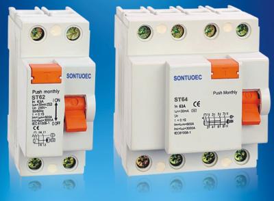 China 4 Pole RCCB Residual Current Circuit Breaker 6KA PA66 Magnetic Type LS Model for sale