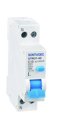 China Electrical RCBO  40A AC 230 Earth Leakage Circuit Breaker single phase ELCB for sale
