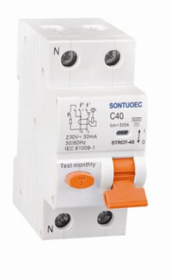 China 6KA 2Pole 63A 30mA RCBO A Type Leakage Current Circuit Breaker for Overload Protection for sale