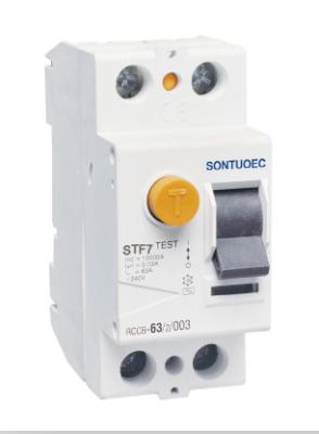 China 2P AC Type 63A RCCB Circuit Breaker , Din Rail Residual Current Circuit Breaker for sale