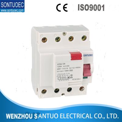 China Magnetic A Type 4 Pole RCCB Circuit Breaker 230V 63A STS Mini for sale