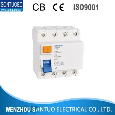 China STID-63 Series 4P RCCB 230V Residual Current Circuit Breaker 63A 30mA IP20 for sale
