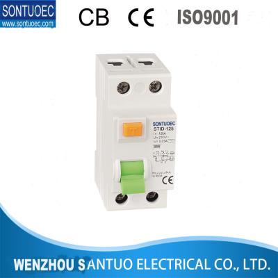 China STID Series 230V 2P 4 Pole Magnetic 63A RCCB Circuit Breaker PA66 Fireproof A AC Model for sale