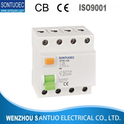 China ST2ID-125 AC Double Pole Circuit Breaker 230V 400V IEC61008 RCCB for sale