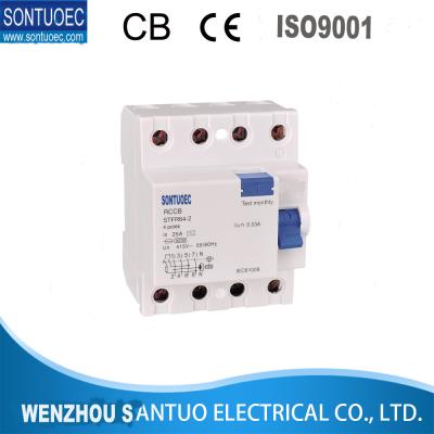 China STL-364 Series 4P RCCB 230V 400V Residual Current Circuit Breaker Resin Cover for sale