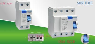 China 125A / 30mA IEC61008 Standard Rccb Circuit Breaker for sale