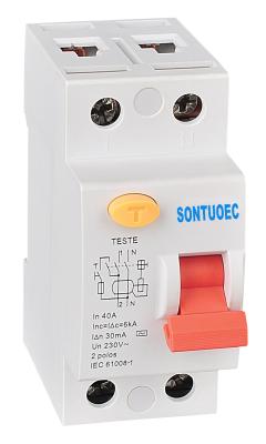 China IEC 61008 Plastic PA66 2P 4P RCCB Residual Current Circuit Breaker 63A for sale