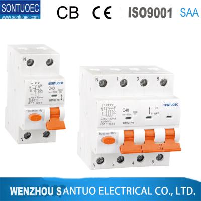 China 300mA Electromagnetic A Type SONTUOEC  RCBO Circuit Breaker for sale