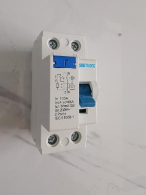 China 125A Magnetic Type 35mm Din Rail RCCB Circuit Breaker Residual Current Protection for sale