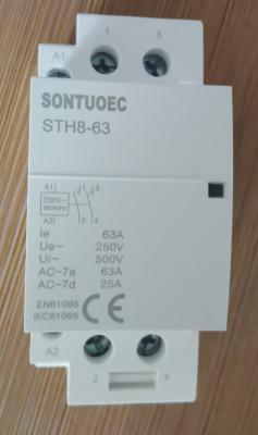 China Household Modular 63A 2 Pole 2NC AC Contactor for Lighting and HVAC Control for sale