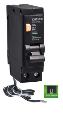 China Plug In Overload Protection 40A RCBO Circuit Breaker for sale