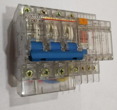 China Sontuoec 63A 380V Earth Leakage Circuit Breaker ELCB for Industrial Safety for sale