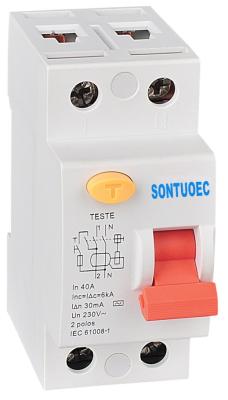 China Sontuoec 4 Pole RCCB Earth Leakage Circuit Breaker 63A 30mA IEC61008 for sale