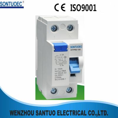 China 2P 4P 100 Amp 6KA RCCB Residual Current Circuit Breaker IEC61008 for sale
