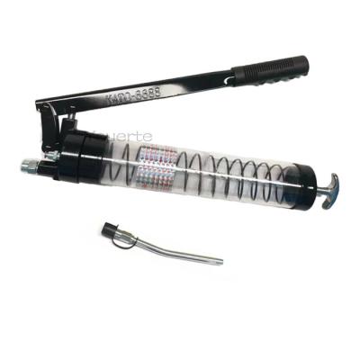China Lever Heavy Duty Pneumatic Grease Gun 600cc Hand Greaser Transparent for sale