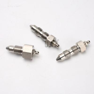 China Chain Grease Gun Nozzle Stainless Steel Excavator Parts Tension Cylinder Coupler for sale