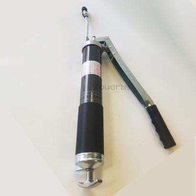 China Lubrication Double Hand Grease Gun 600cc Lever Super Capacity for sale