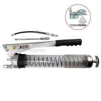China 12000 Psi 900CC Pneumatic High Pressure Grease Gun With Flex Hose Removable Cylinder for sale