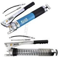 China 12000 Psi 900CC Pneumatic High Pressure Grease Gun With Flex Hose Removable Cylinder for sale