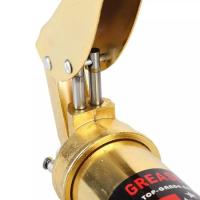 China Gold Plated Hand Grease Gun Double Rod 900cc Manual Dispenser Excavator Car Filler for sale