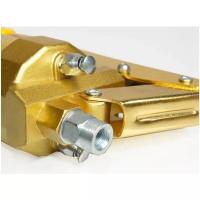 China Gold Plated Hand Grease Gun Double Rod 900cc Manual Dispenser Excavator Car Filler for sale