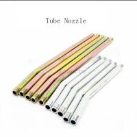 China Yellow Iron Long Grease Gun Hose Nozzle Whip Oil Tube Adapter Replacement for sale