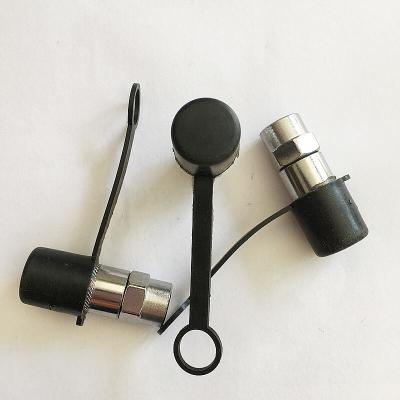 China Black Plastic Grease Pump Nozzle Dust Cap Button Head Grease Coupler for sale