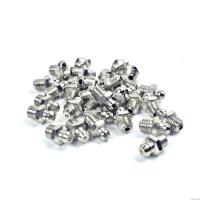 China 10mm Galvanized Grease Gun Nipple Nickel Straight Fitting 1/8 Bsp for sale