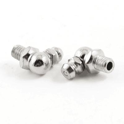 China 90 Degree Lubricating Grease Gun Nipple M10 Hydraulic Fitting for sale