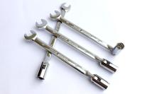 China 12 Point 10mm Torque Wrench Spanner PT Flexible Open End Metric Socket Wrench Set for sale