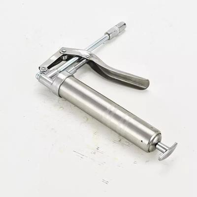 China 120cc Stainless Steel Mini Pistol Grip Grease Gun With 3 Oz Cartridge Lever Action for sale