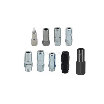 China Sharp Flat Grease Gun Nozzle Explosion Proof Threaded Tip Iron for sale