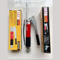 China Red Gear Manual Lever Grease Gun Steel Barrel 6000~10000 Psi 900CC-32oz for sale