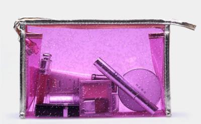 China Hop-selling Fashion PVC cosmetic bag Clear zipper cosmetic bag Make up bag toiletry bag for sale