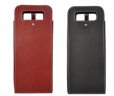 China Hot-selling High quality PU Wine bottle bag Beer bottle bag Leather Wine Bottle holder for sale