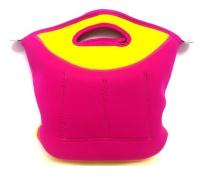 China Hot-selling Fancy nice Neoprene Picnic bag Lunch bag with handles in Red and Yellow for sale
