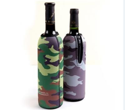 China Hot-sellin Camouflage Neoprene Wine bottle holder beer bottle sleeve in Camouflage color for sale