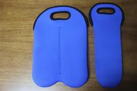 China Hot-selling High quality Neoprene Wine holder Water bottle bag two-Bottle tote bag for sale