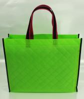 China Hot-selling Fancy Popular Foldable Non woven bag Handle Shopping bag with Lattice emboss for sale